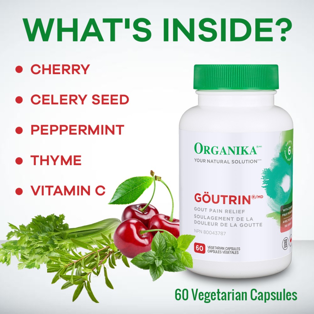 Goutrin Gout Supplement - Relief for Gout Pain, Lower Uric Acid ...