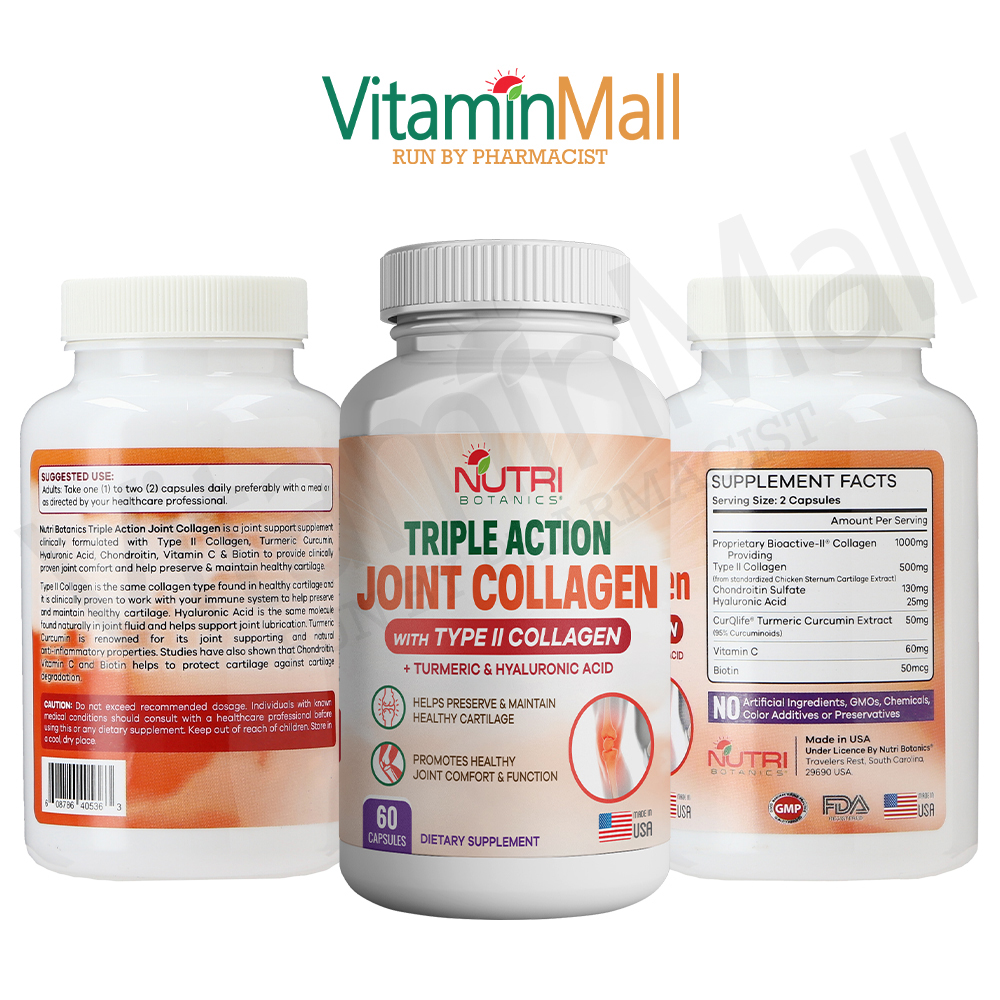Nutri Botanics Triple Action Joint Collagen - Joint Health - VitaminMall