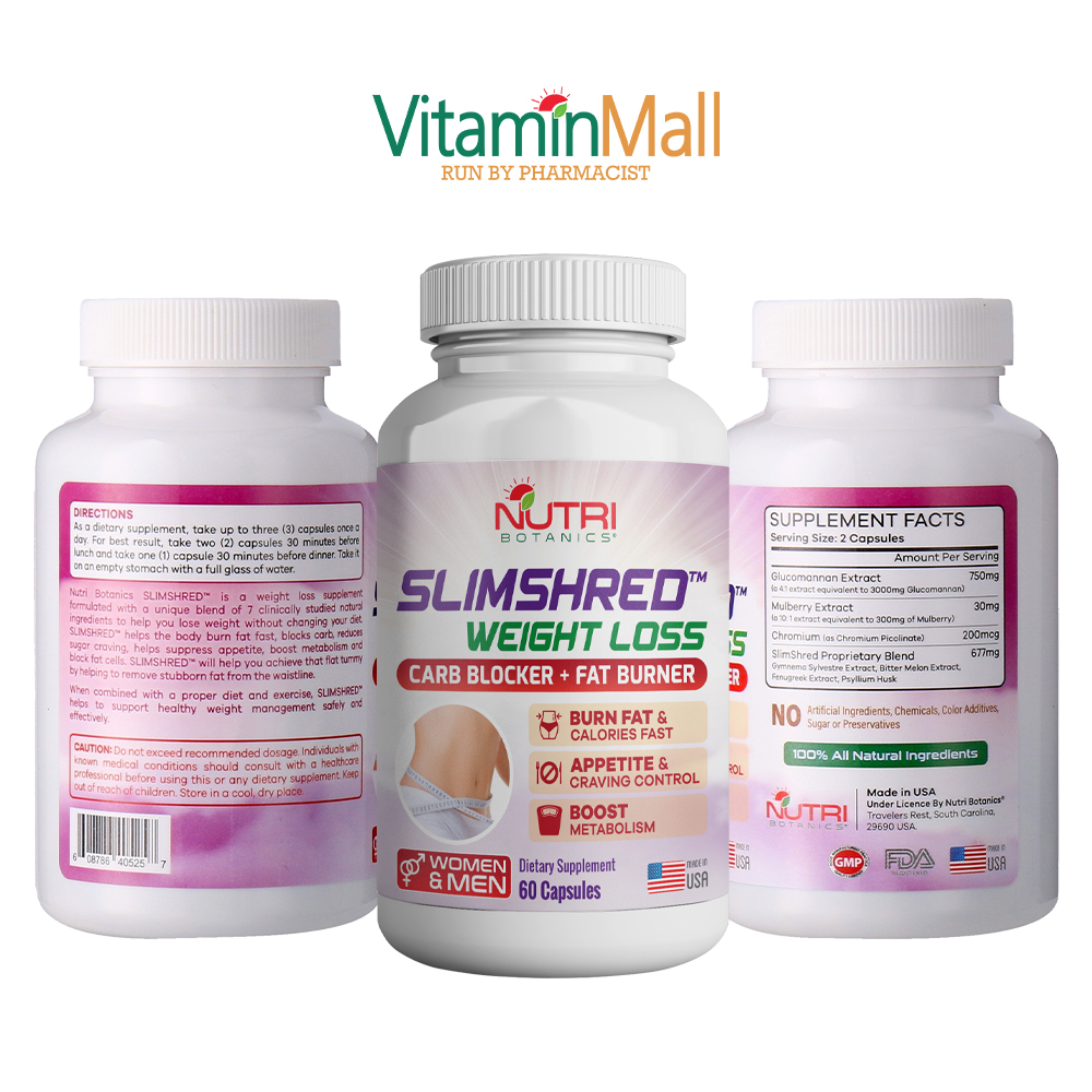 Nutri Botanics SlimShred - Weight Loss Supplement - VitaminMall